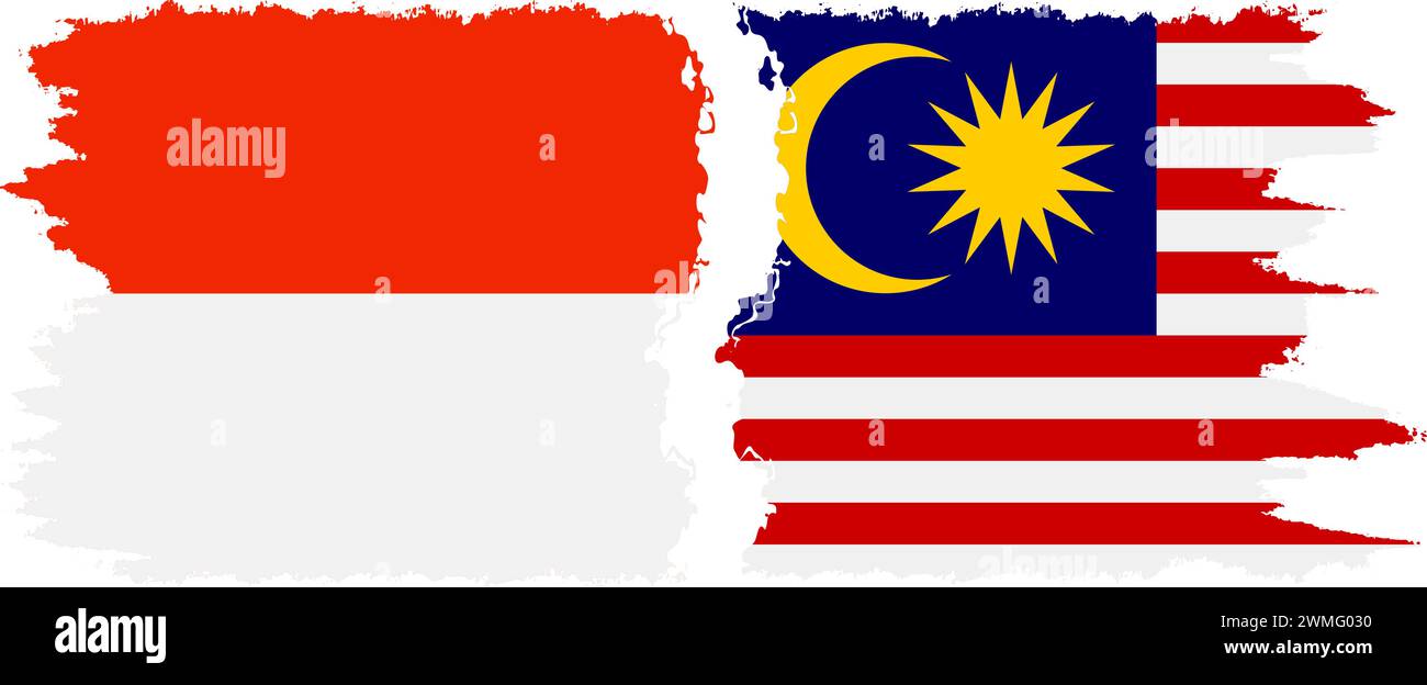Malaysia indonesia flag Stock Vector Images - Alamy