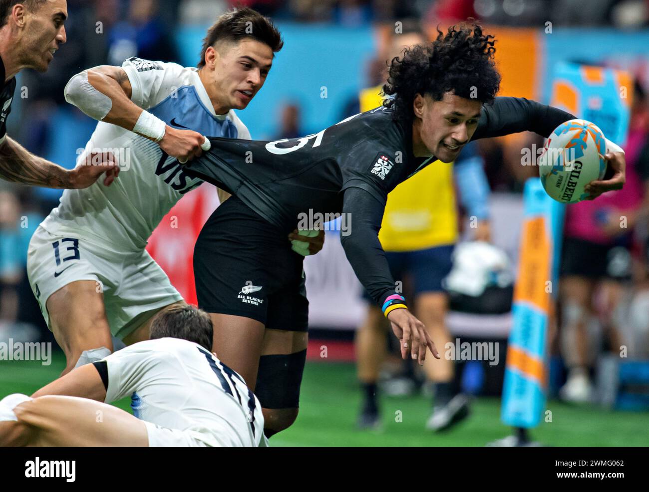 Vancouver, Canada. 25th Feb, 2024. Cody Vai (R) of New Zealand competes ...