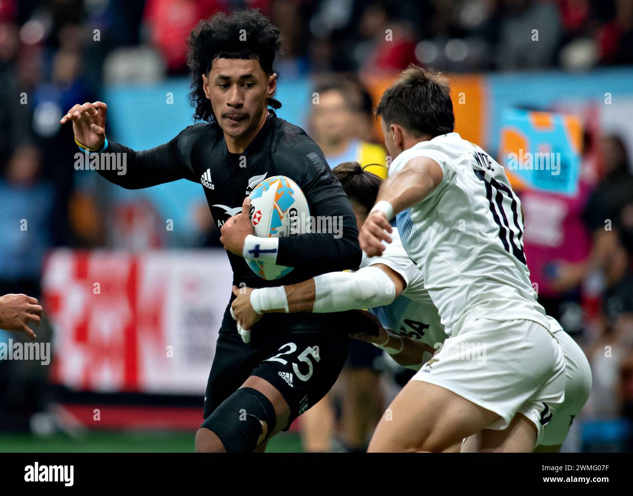 Vancouver, Canada. 25th Feb, 2024. Cody Vai (L) of New Zealand competes ...