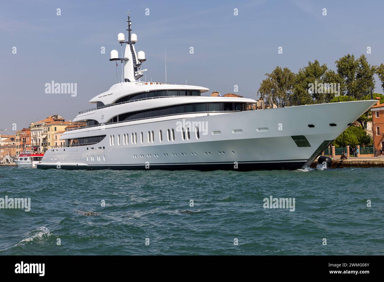 Venice, Italy - Sept 6, 2022: Moored in Venice Spectre is a 69 meter ...