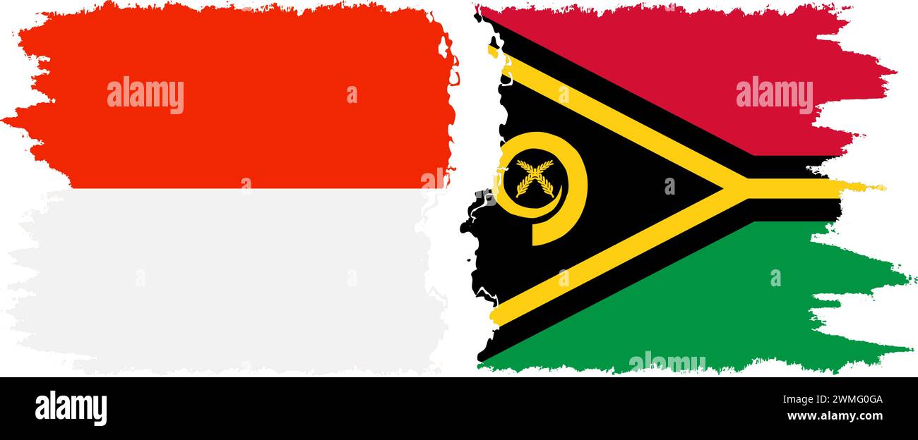 Vanuatu and Indonesia grunge flags connection, vector Stock Vector Image & Art - Alamy