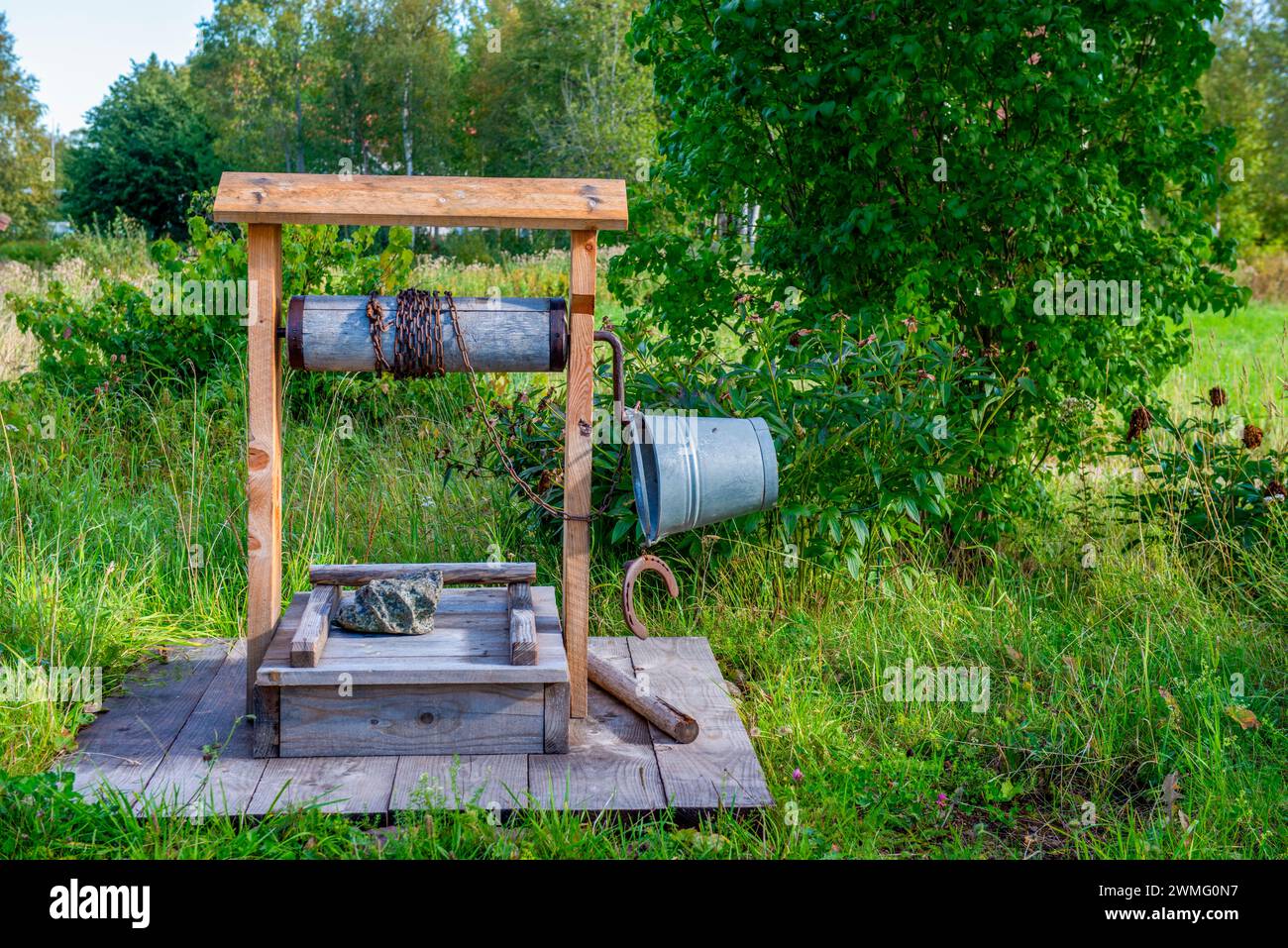 Old traditional draw well, Dalarna, Sweden Stock Photo - Alamy