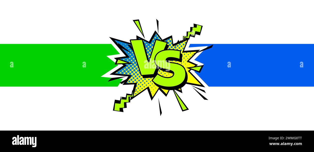 Cartoon comic background. Vs, fight versus. Comics book colorful ...