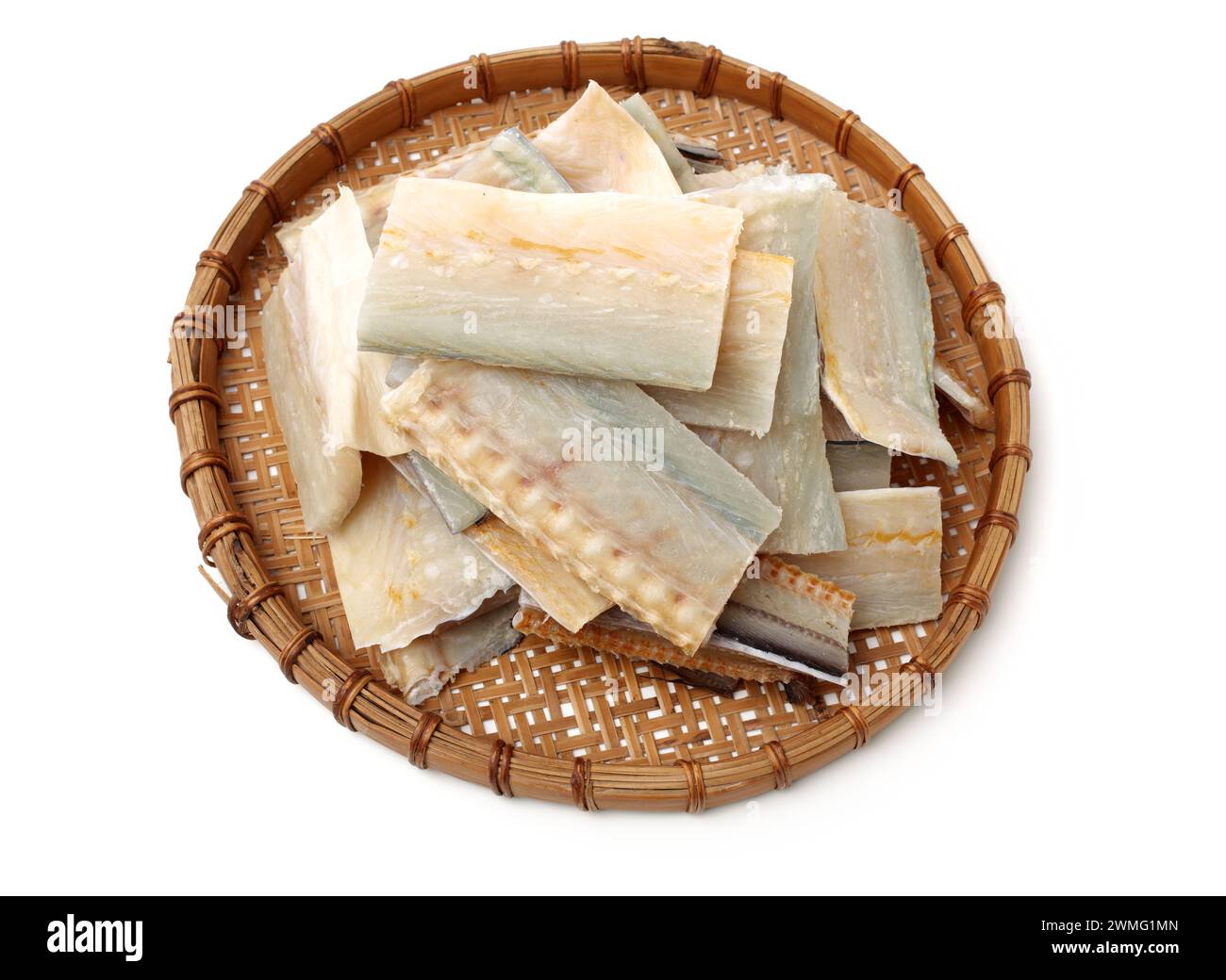 Dry moray eel over white background Stock Photo - Alamy