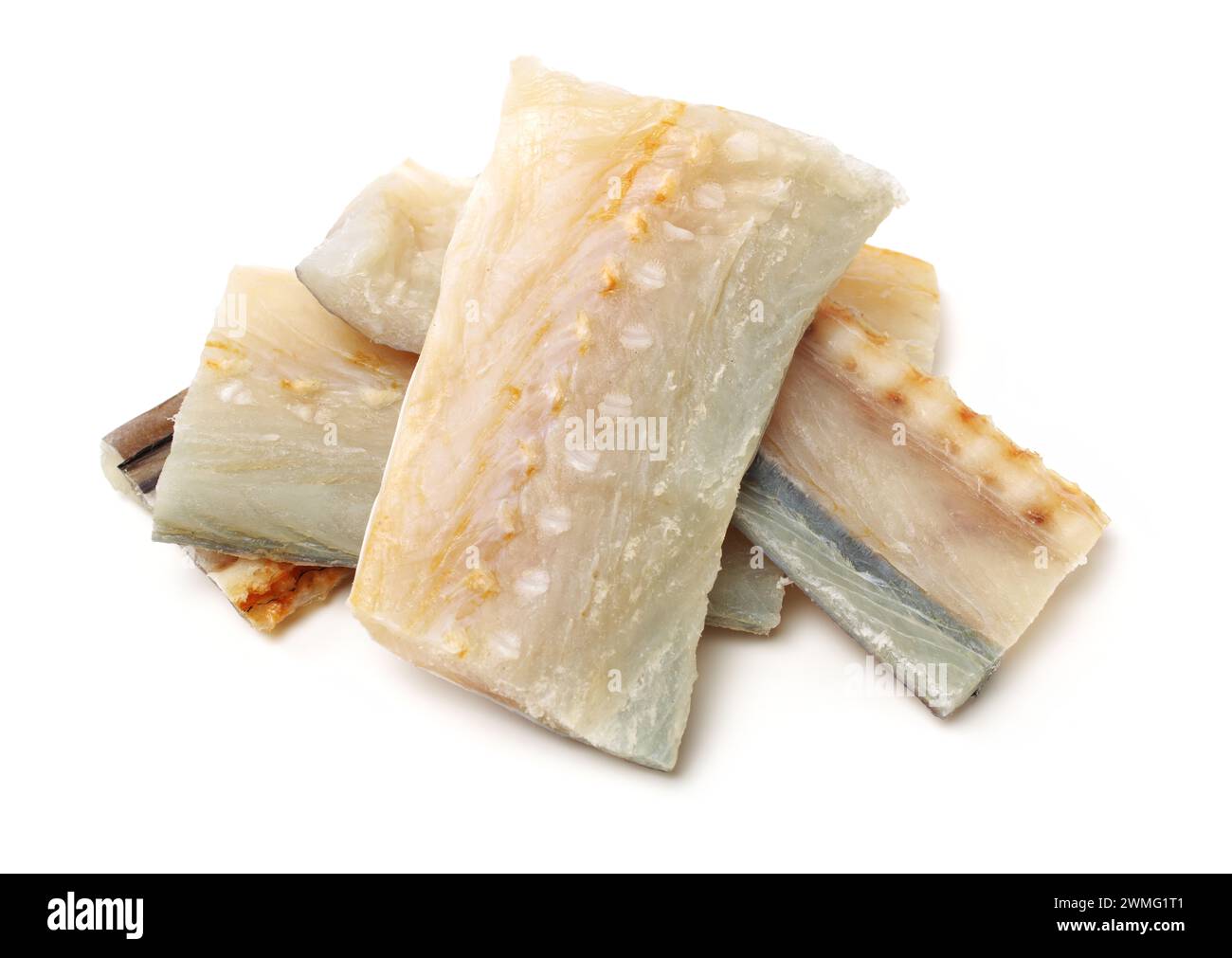 Dry moray eel over white background Stock Photo - Alamy