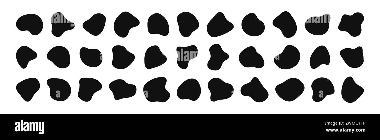 Blob shapes are organic. Freeform irregular figures. Random flowing liquid circles. Silhouette ...