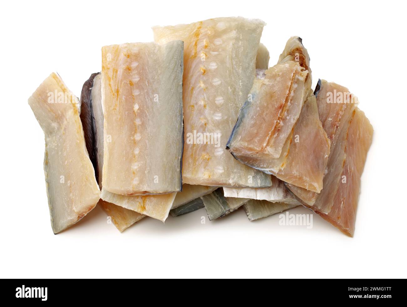 Dry moray eel over white background Stock Photo - Alamy