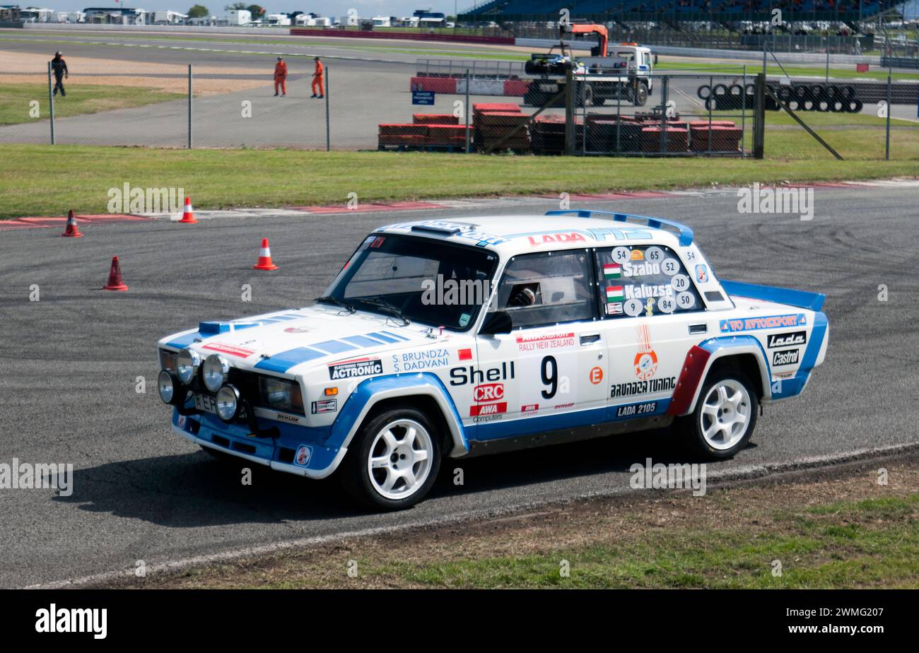A 1985, Lada 2105 VFTS taking part in the Slowly Sideways Rally ...