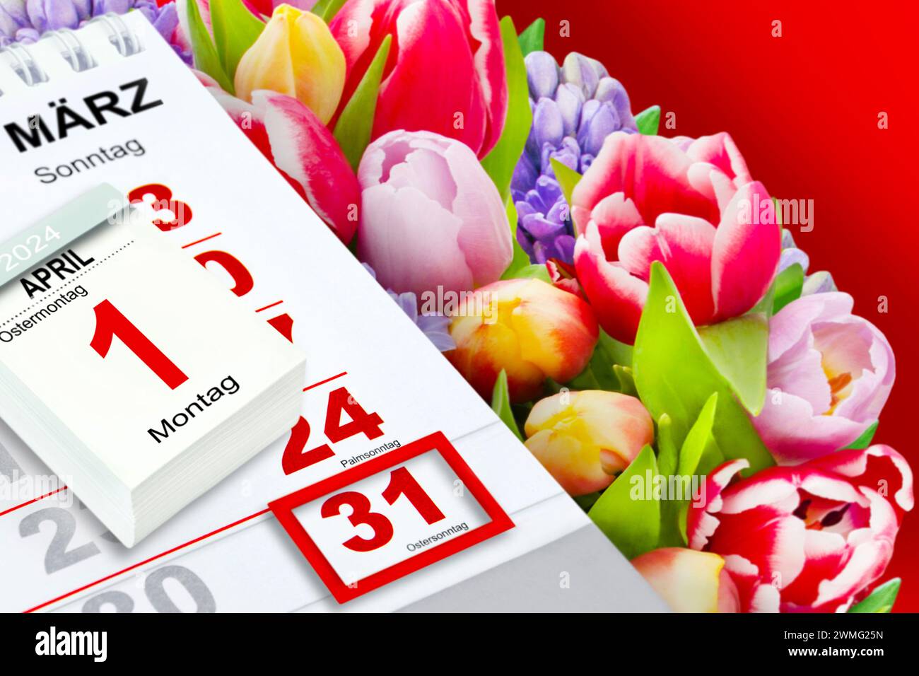 Deutscher Kalender 2024 Ostern 31. März und 1. April Feiertage ...