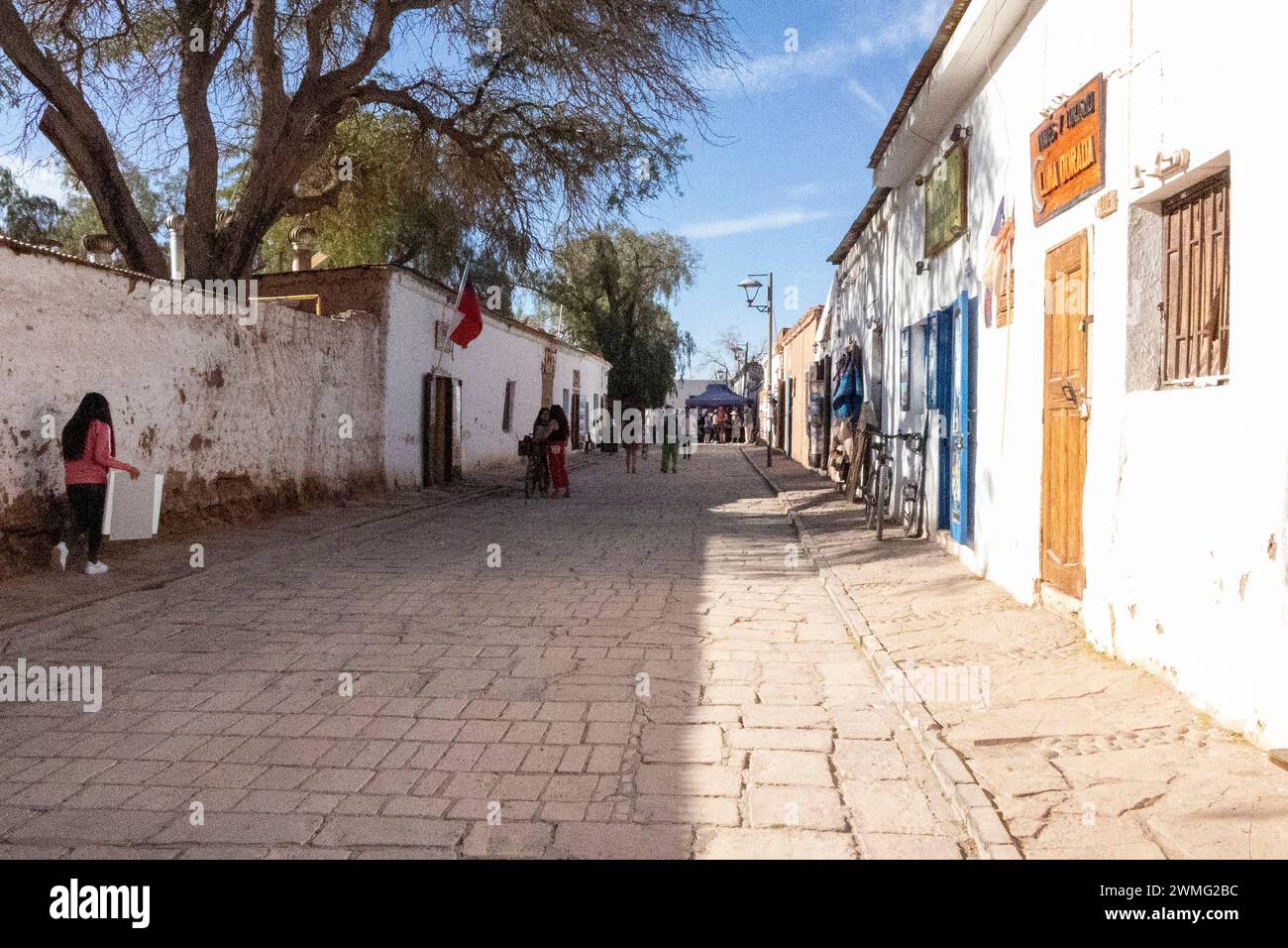The Town of San Pedro de Atacama in Chile, Rustic old town looks like ...