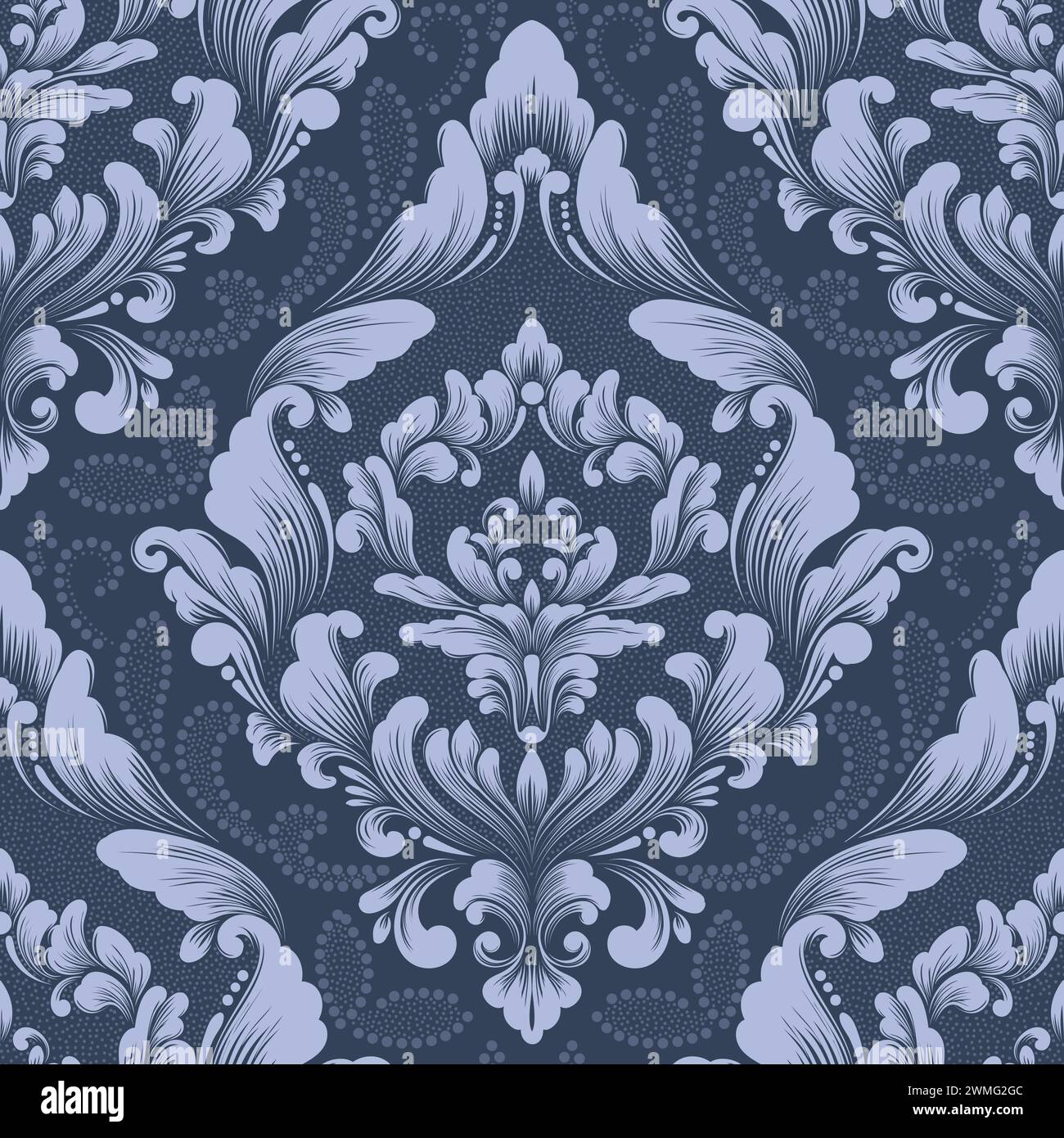 Damask seamless pattern element. Vector classical luxury old fashioned ...