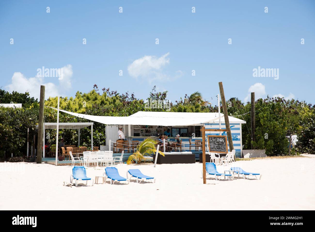 Caribbean Beach Bar in Anguilla Stock Photo - Alamy
