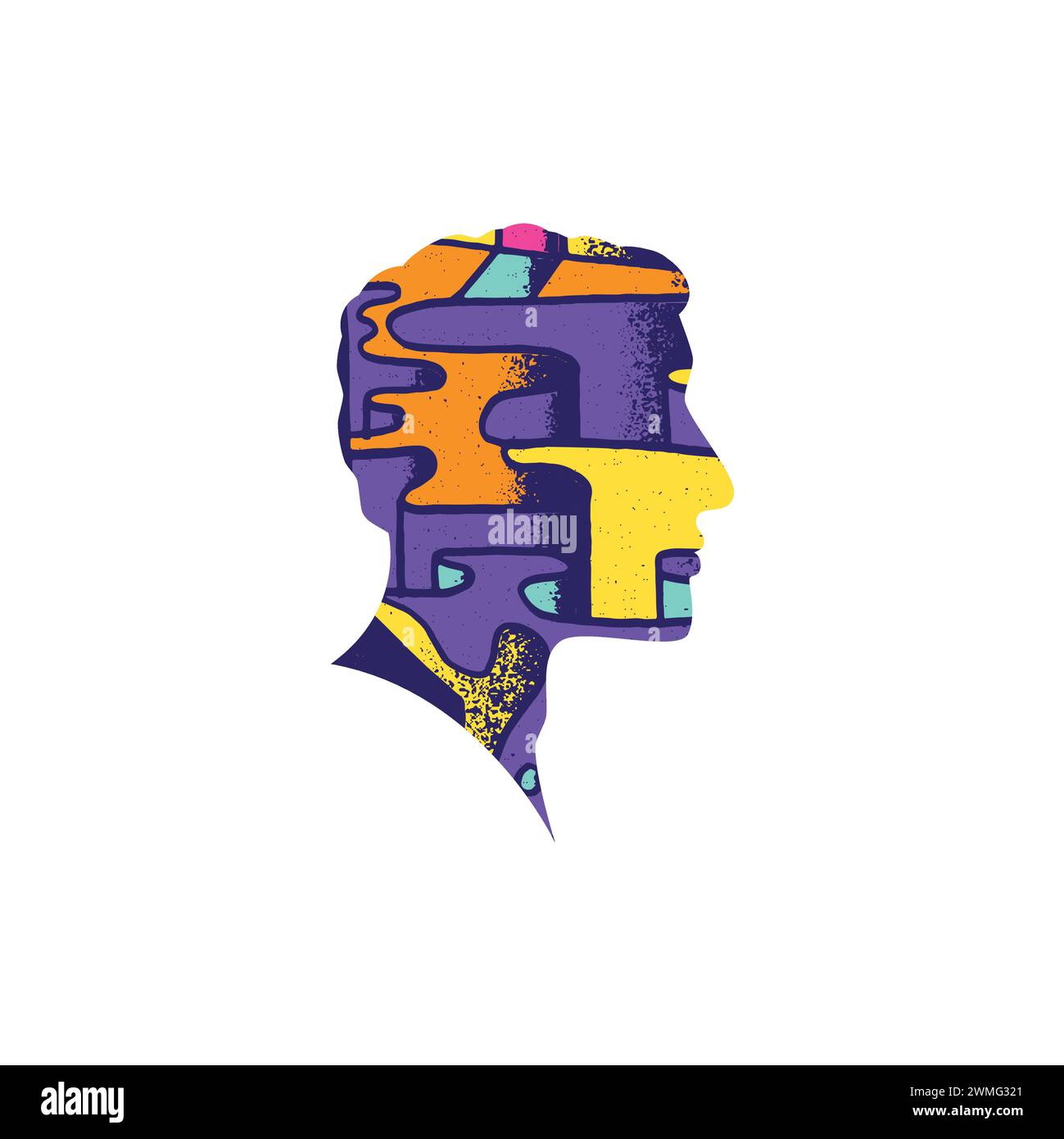 Human face mosaic Stock Vector Images - Alamy
