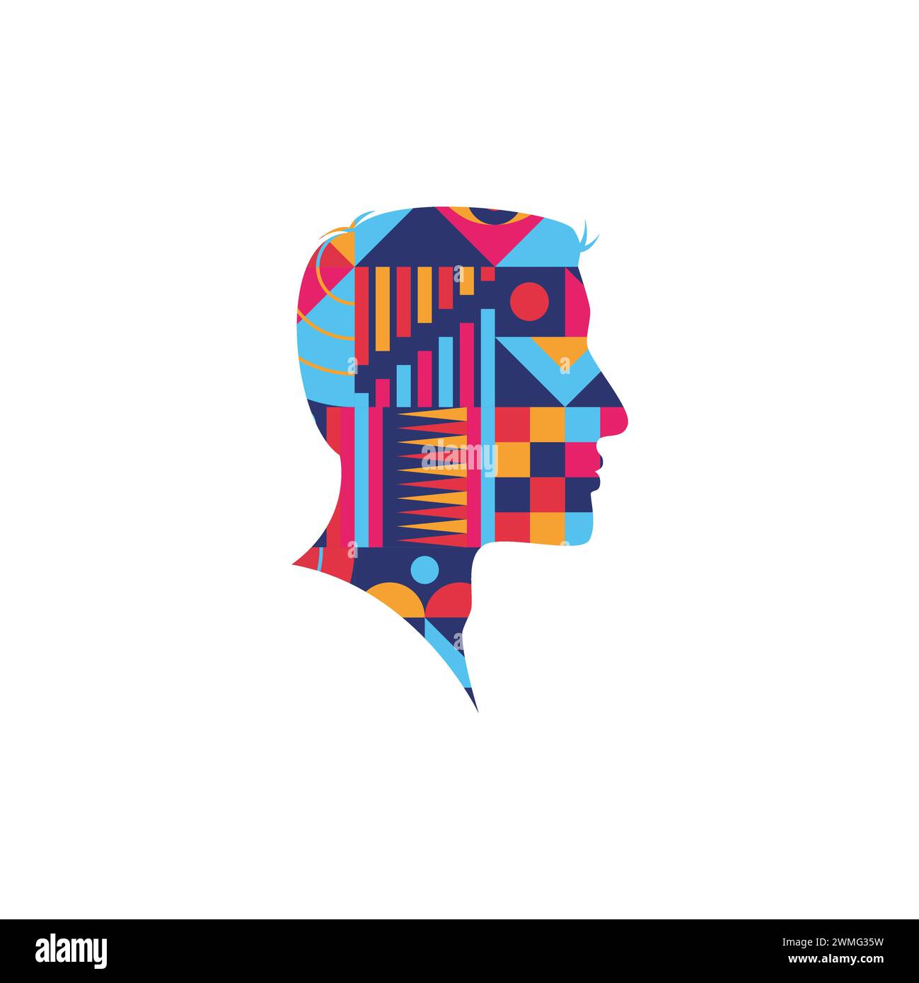 Face silhouette rainbow colorful hi-res stock photography and images ...