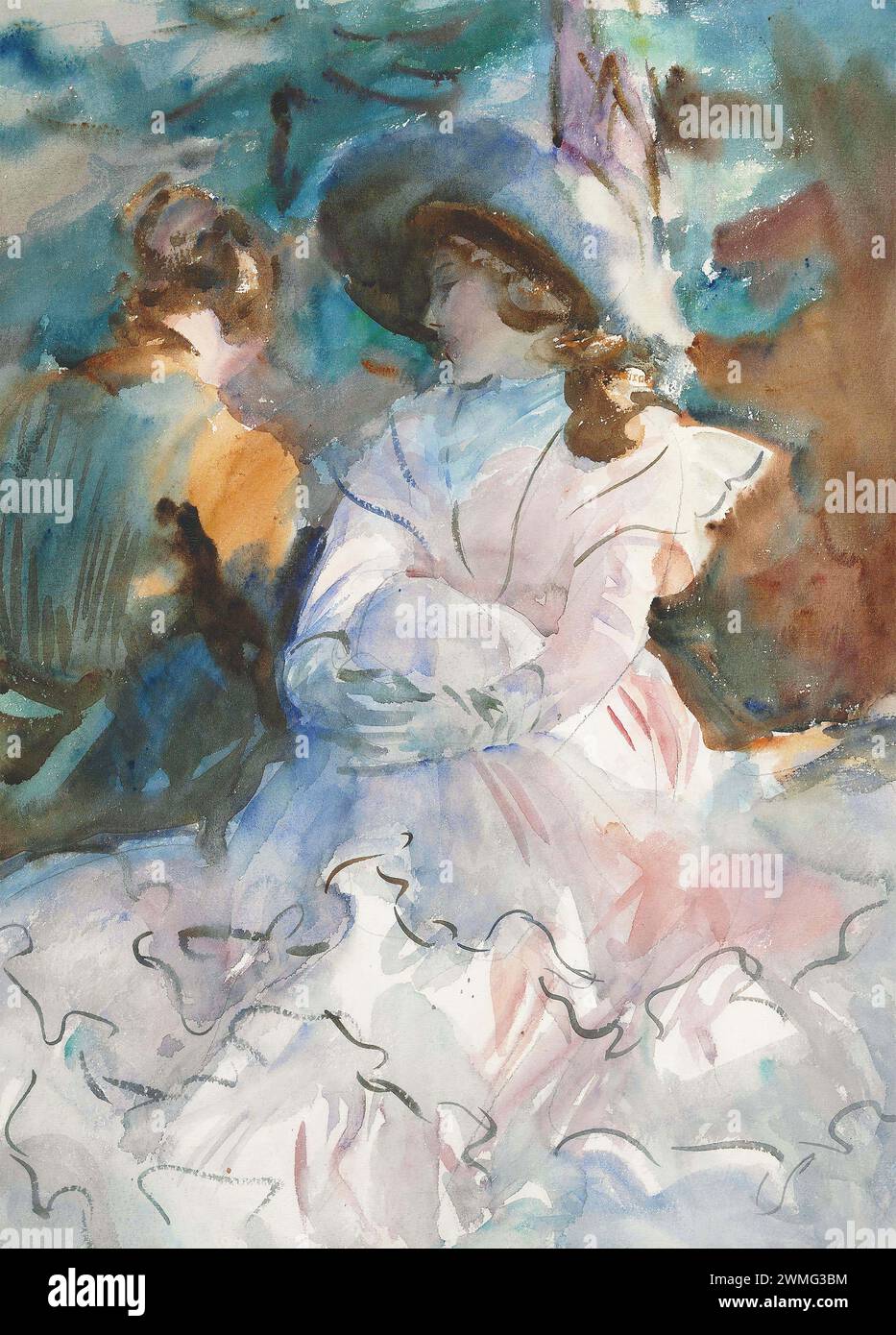 Sargent John Singer - Ladies in the Shade; Abriès Stock Photo - Alamy