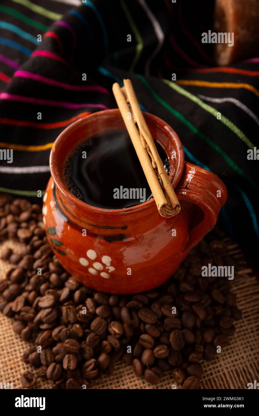 Mexican coffee cafe de olla Stock Photo - Alamy