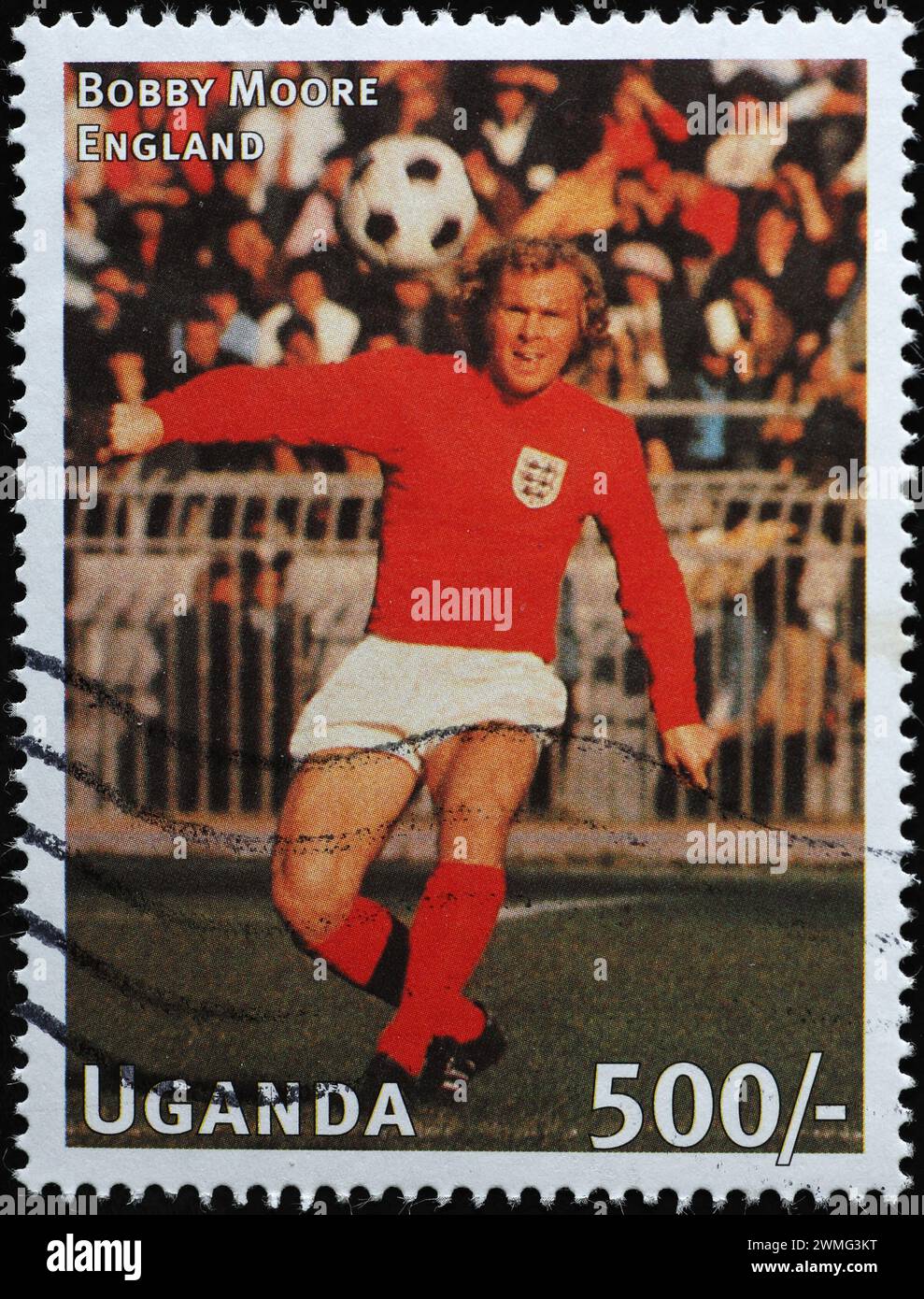 Bobby Moore in action on postage stamp Stock Photo - Alamy