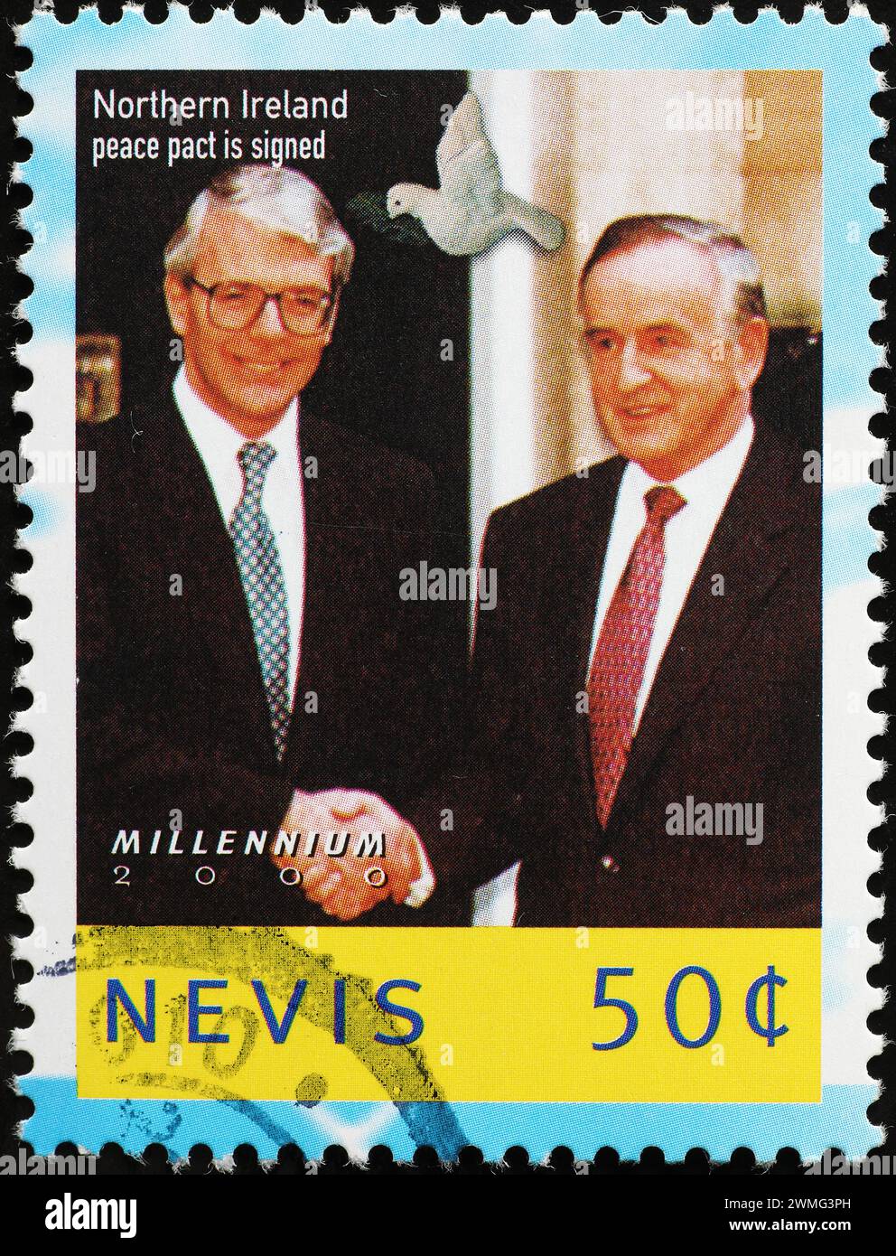 Sign of Northern Ireland peace pact celebrated on postage stamp Stock ...