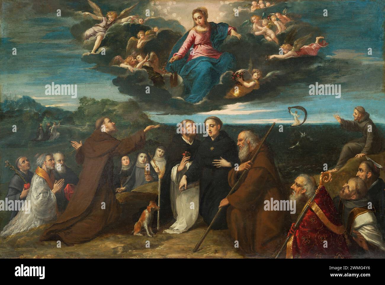 Scarsella Ippolito - The Virgin Adored by Saints Stock Photo - Alamy Scarsella Ippolito - The Virgin Adored by Saints Stock Photo - Alamy