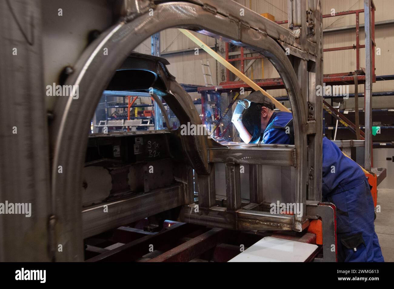 Dolni Libchavy, Czech Republic. 26th Feb, 2024. Bus production at SOR ...