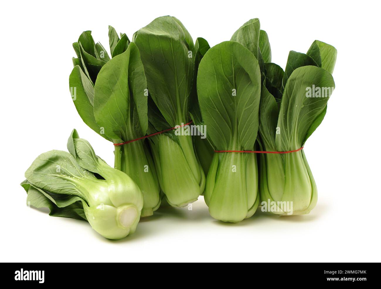 Pok Choi on white background Stock Photo - Alamy