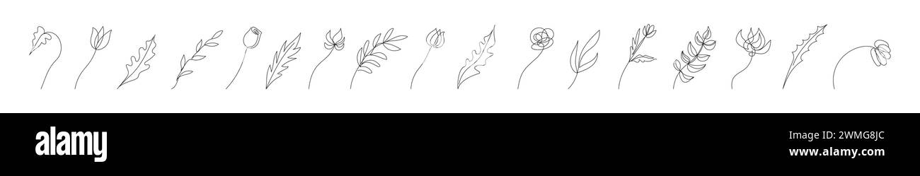 One line drawn branches Stock Vector Images - Alamy