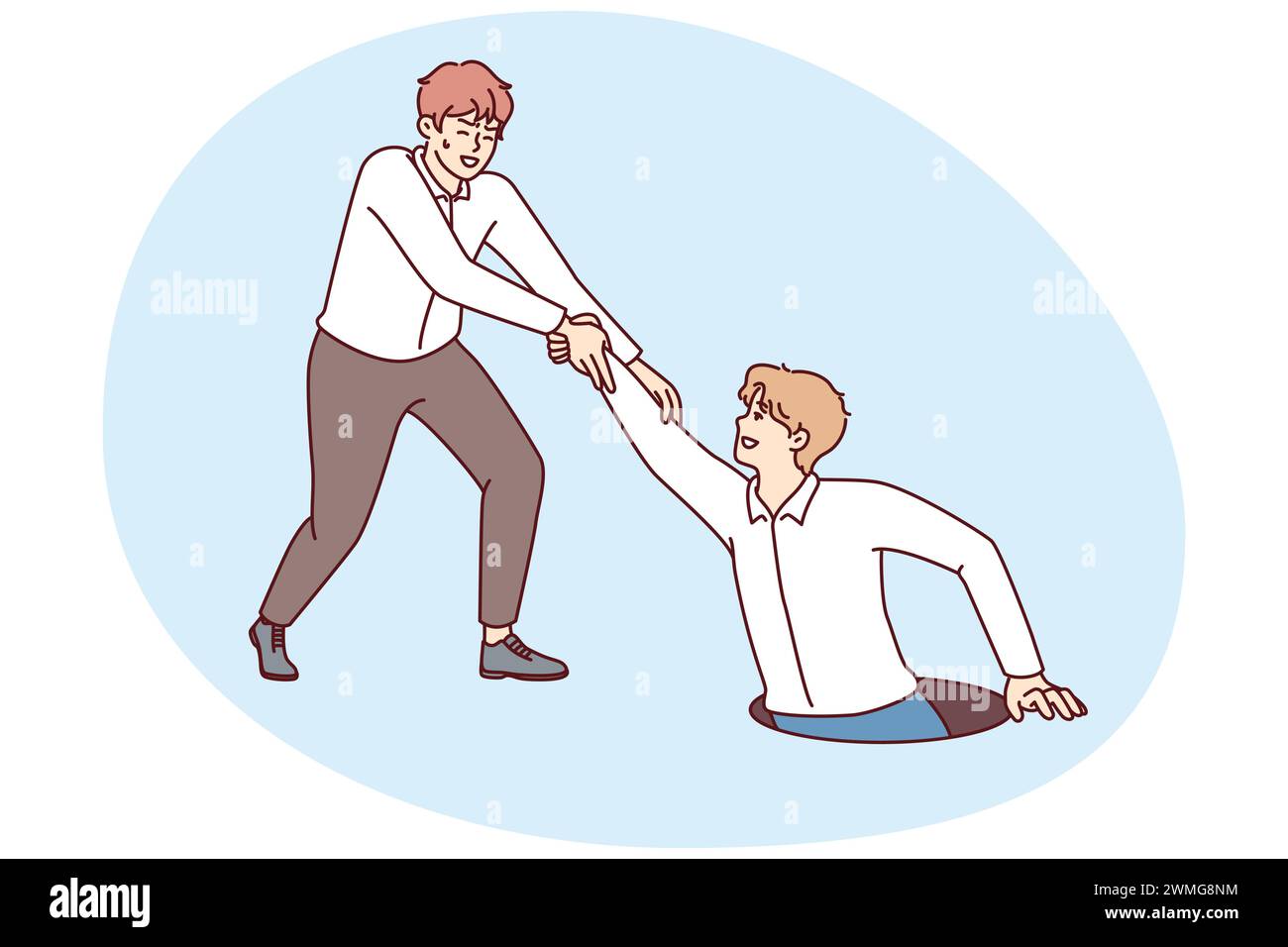 Man extending hand in help Stock Vector Images - Alamy