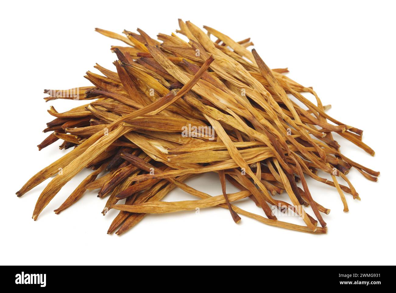 Dried Lily Buds on white background Stock Photo - Alamy