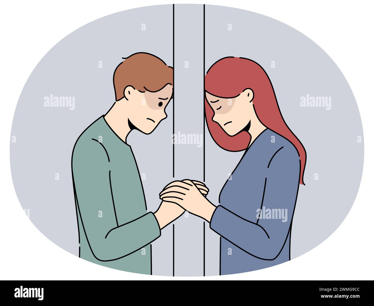 Separated couple Stock Vector Images - Alamy