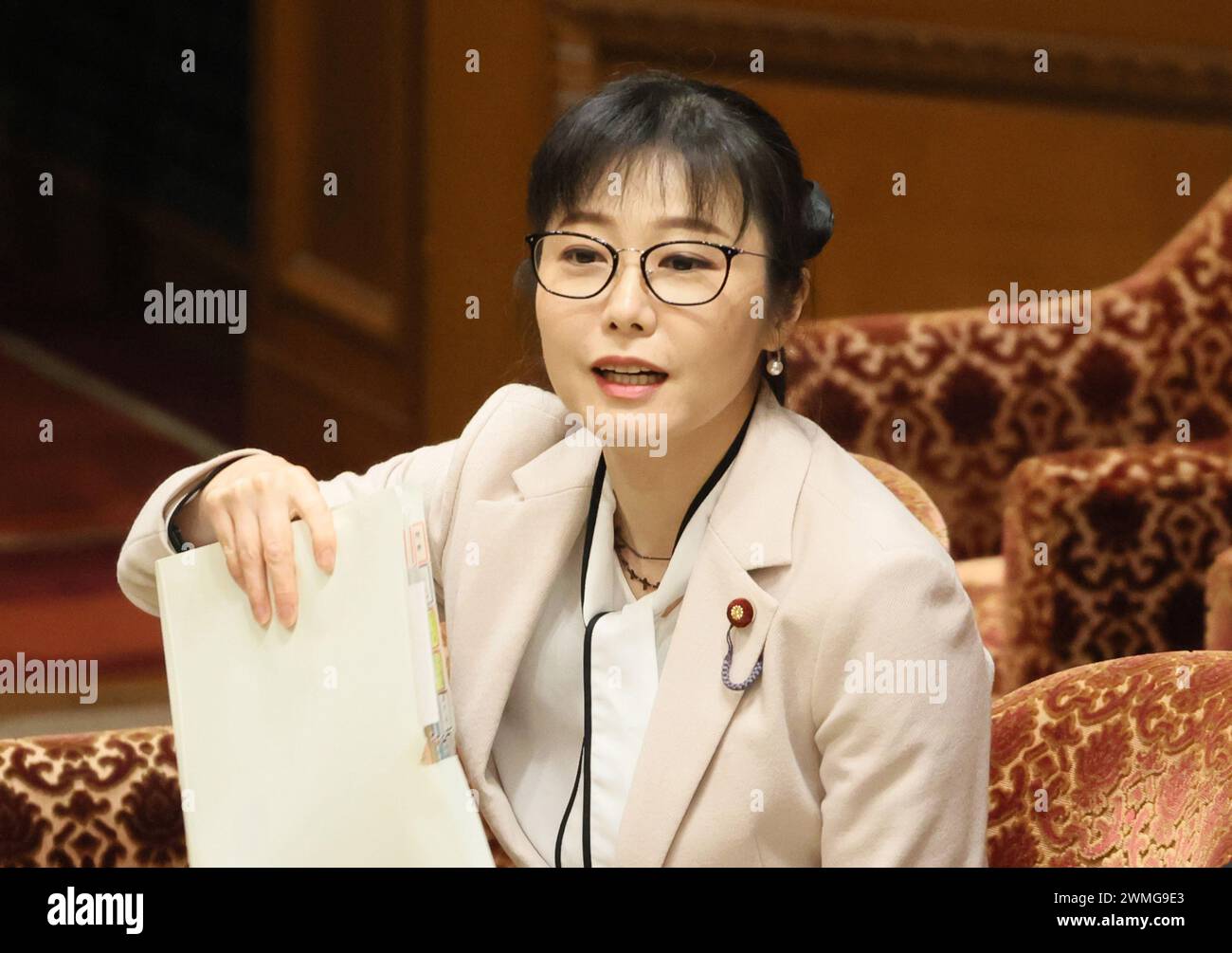 Tokyo, Japan. 26th Feb, 2024. Japanese Children related Policies Minister Ayuko Kato arrives at ...