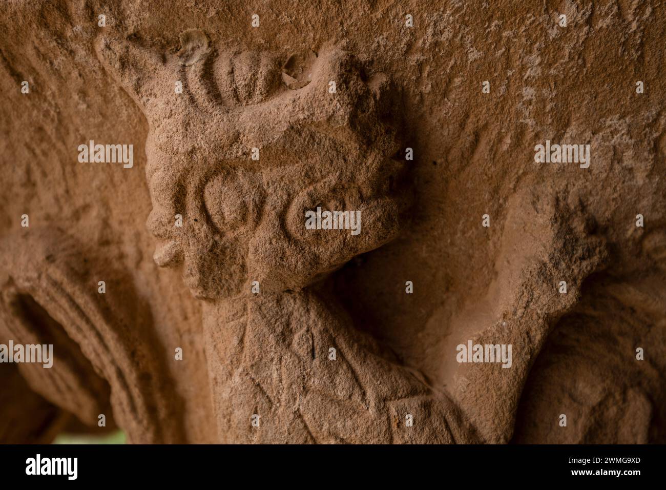 rampant lion, Church of Our Lady of the Assumption, thirteenth century ...