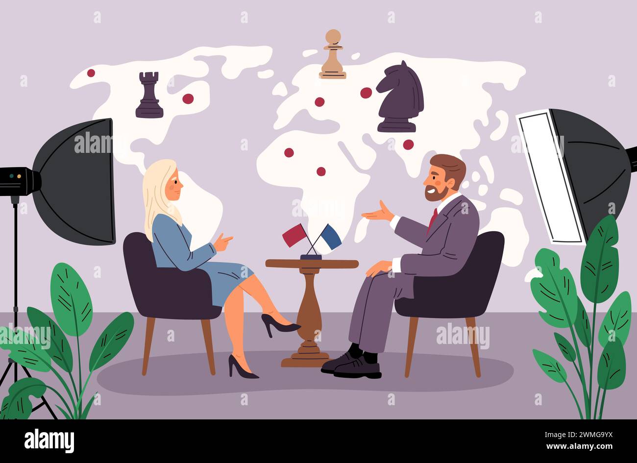 Talk show tv Stock Vector Images - Alamy