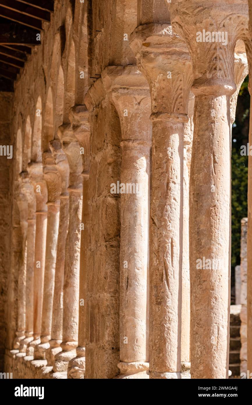 arcaded gallery of semicircular arches on paired columns, Church of the ...