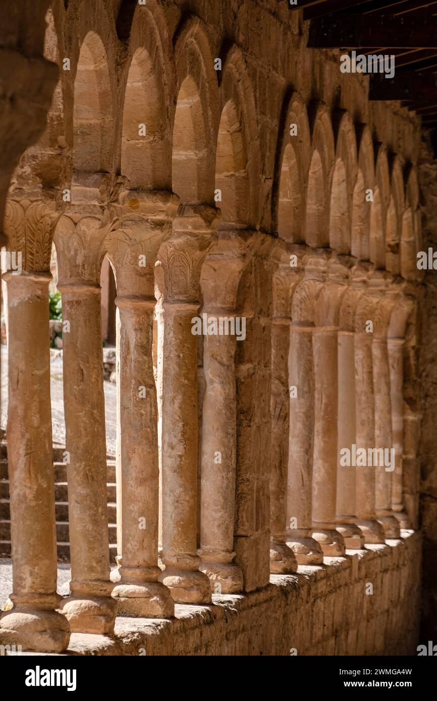 arcaded gallery of semicircular arches on paired columns, Church of the ...