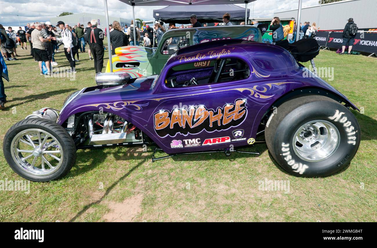 Side view of a Frankie Taylors Banshee Dragster on display at the ...