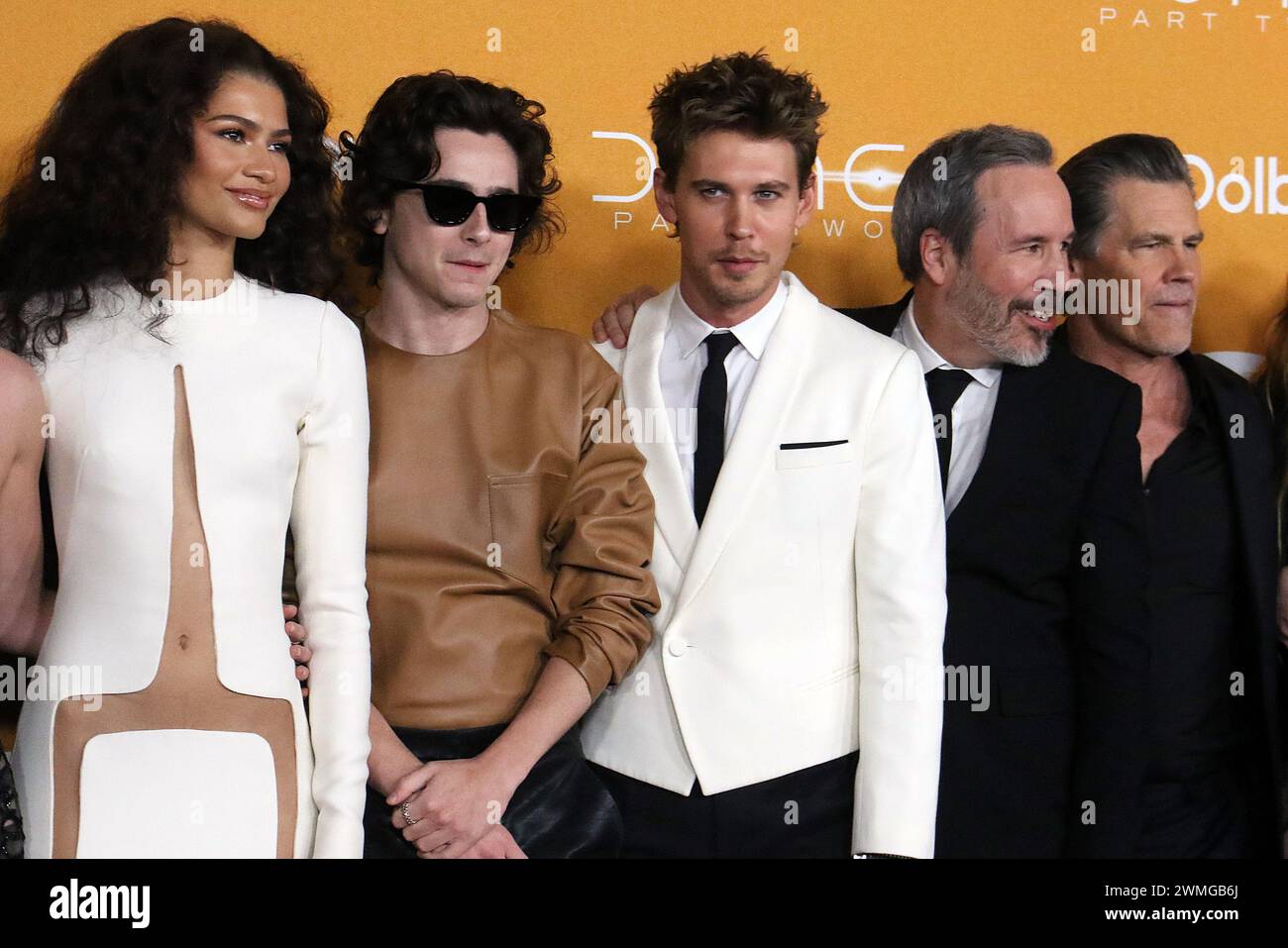 New York, NY, USA. 25th Feb, 2024. Zendaya, Timoth e Chalamet, Austin Butler, Denis Villeneuve ...