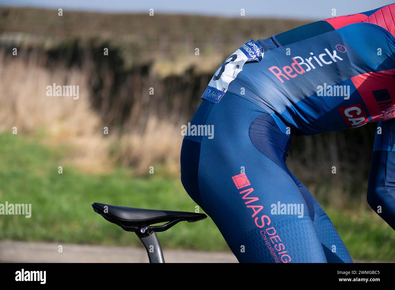 Out of the saddle effort during the British Cycling Clayton Spring ...