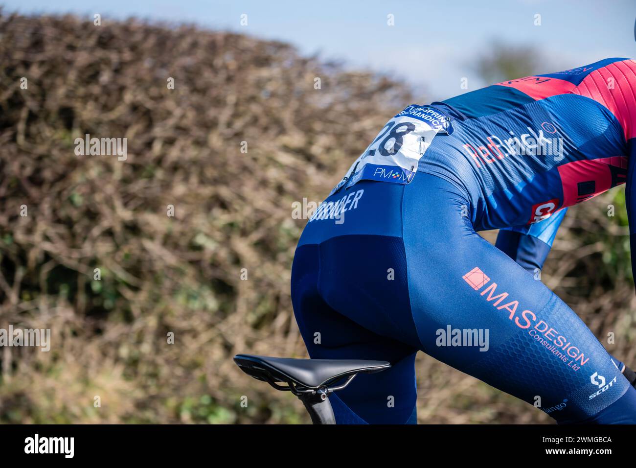 Out of the saddle effort during the British Cycling Clayton Spring ...