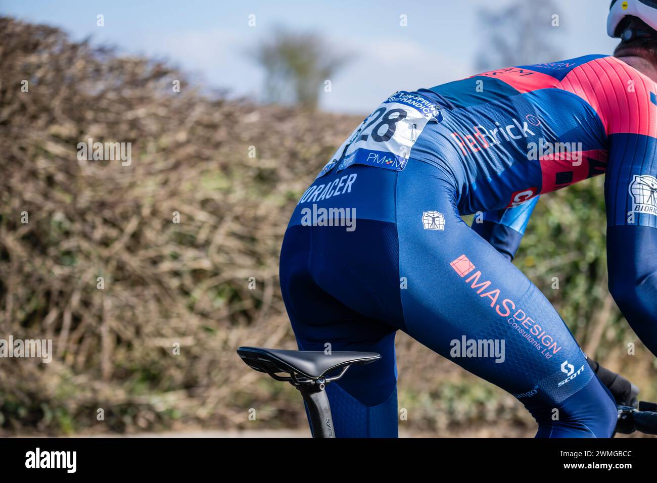 Out of the saddle effort during the British Cycling Clayton Spring ...