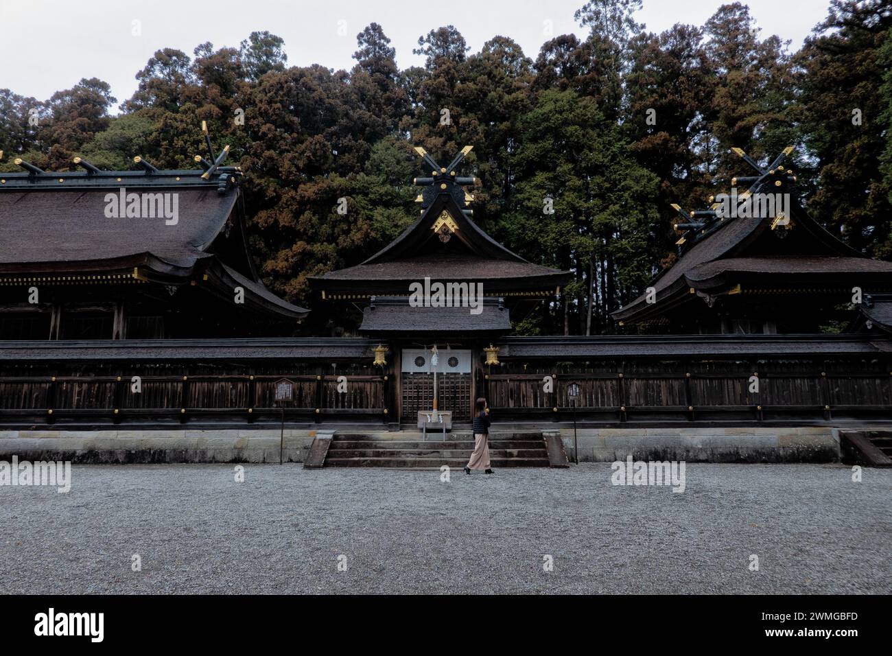 The Kumano Hongu Taisha Grand Shrine on the Kumano Kodo pilgrim's trail ...