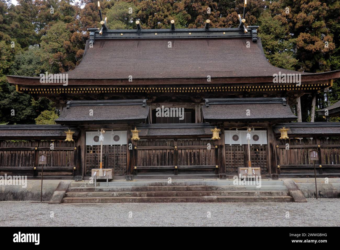 The Kumano Hongu Taisha Grand Shrine on the Kumano Kodo pilgrim's trail ...