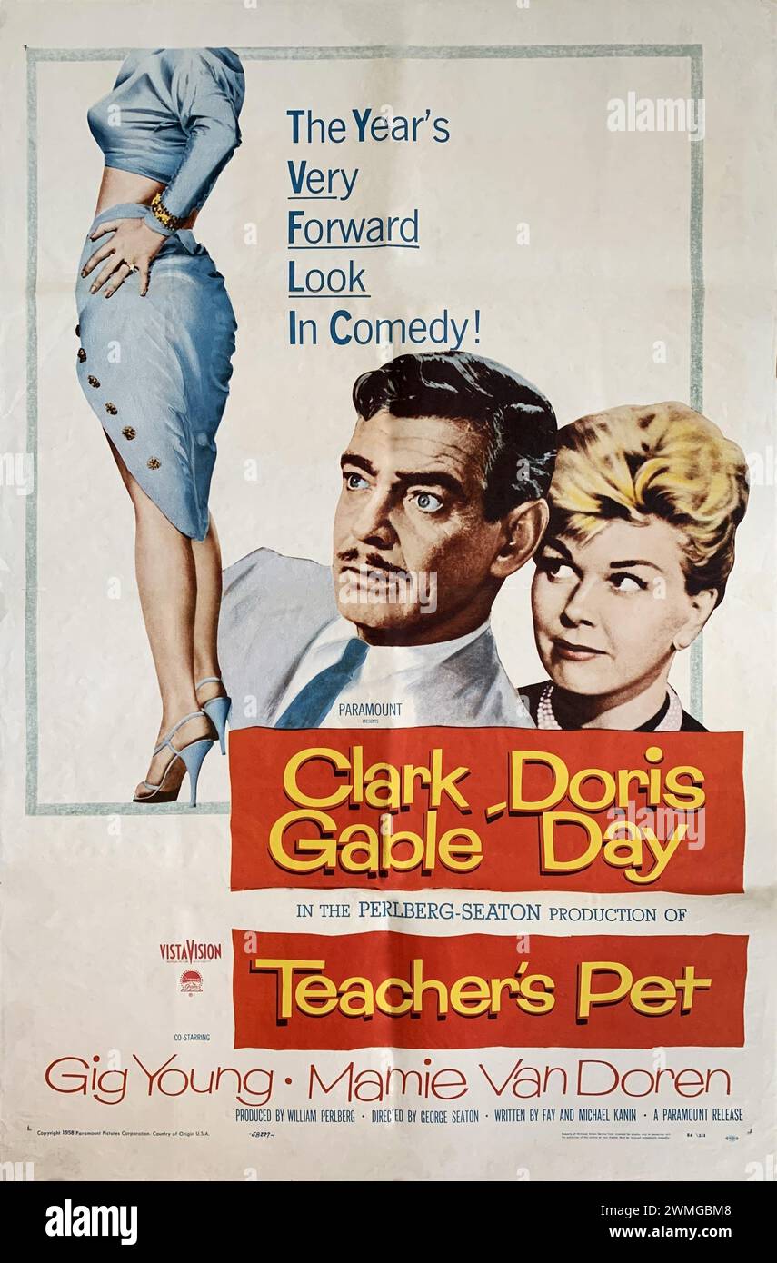 CLARK GABLE DORIS DAY GIG YOUNG and MAMIE VAN DOREN in TEACHER'S PET ...