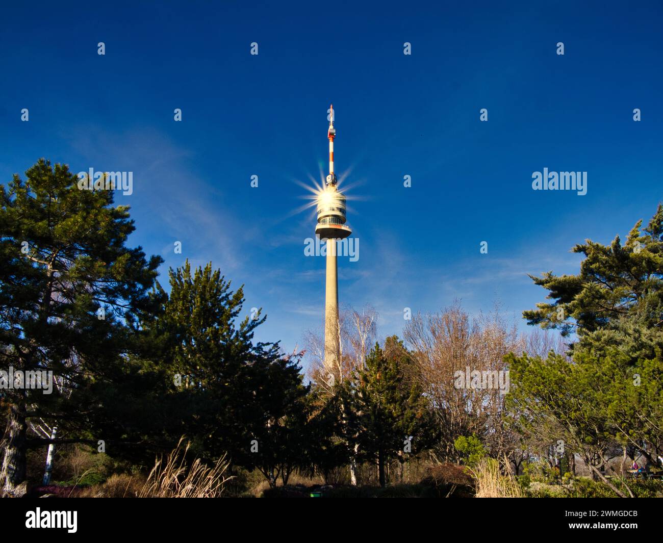 The iconic Danube Tower in Vienna, Austria Stock Photo - Alamy