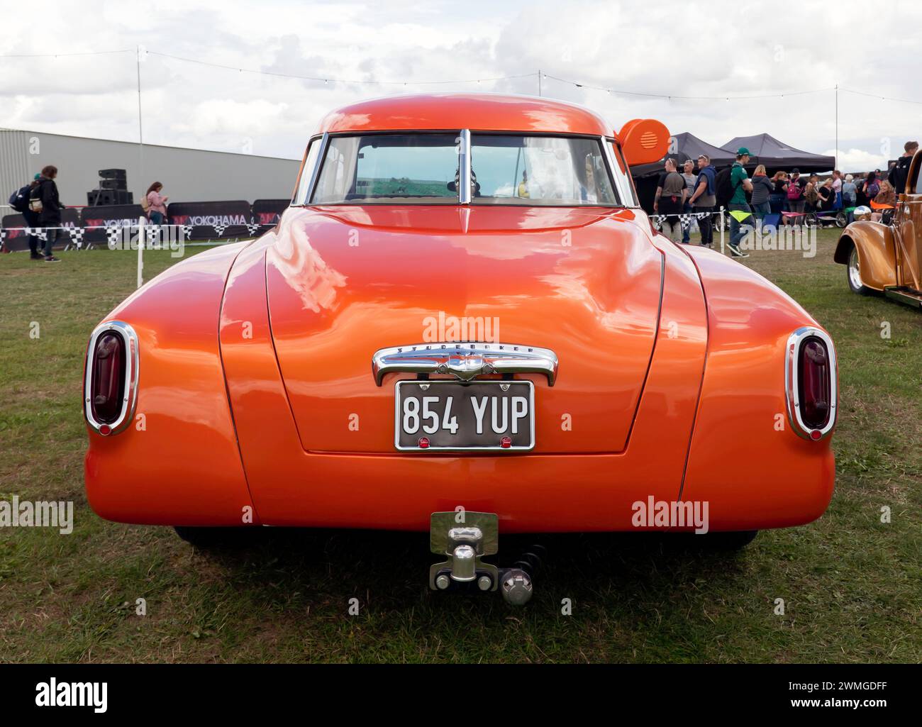 Rear view of a rare Studebaker Commander Starlight coupe Hot Rod, at ...