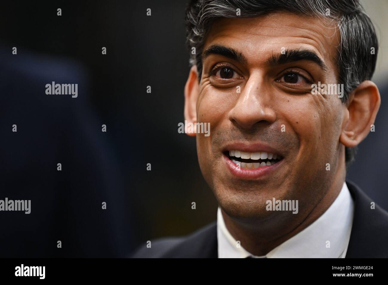 Prime Minister Rishi Sunak meets with apprentices during a visit to a ...