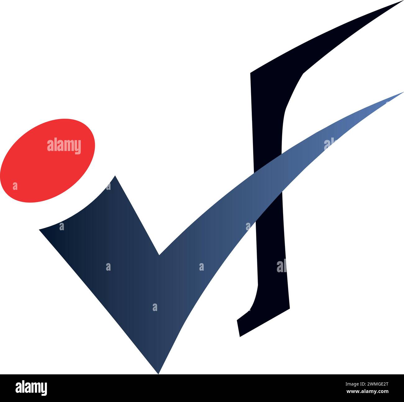 i and f Letter Logo. Red Color. - Vector Stock Vector Image & Art - Alamy