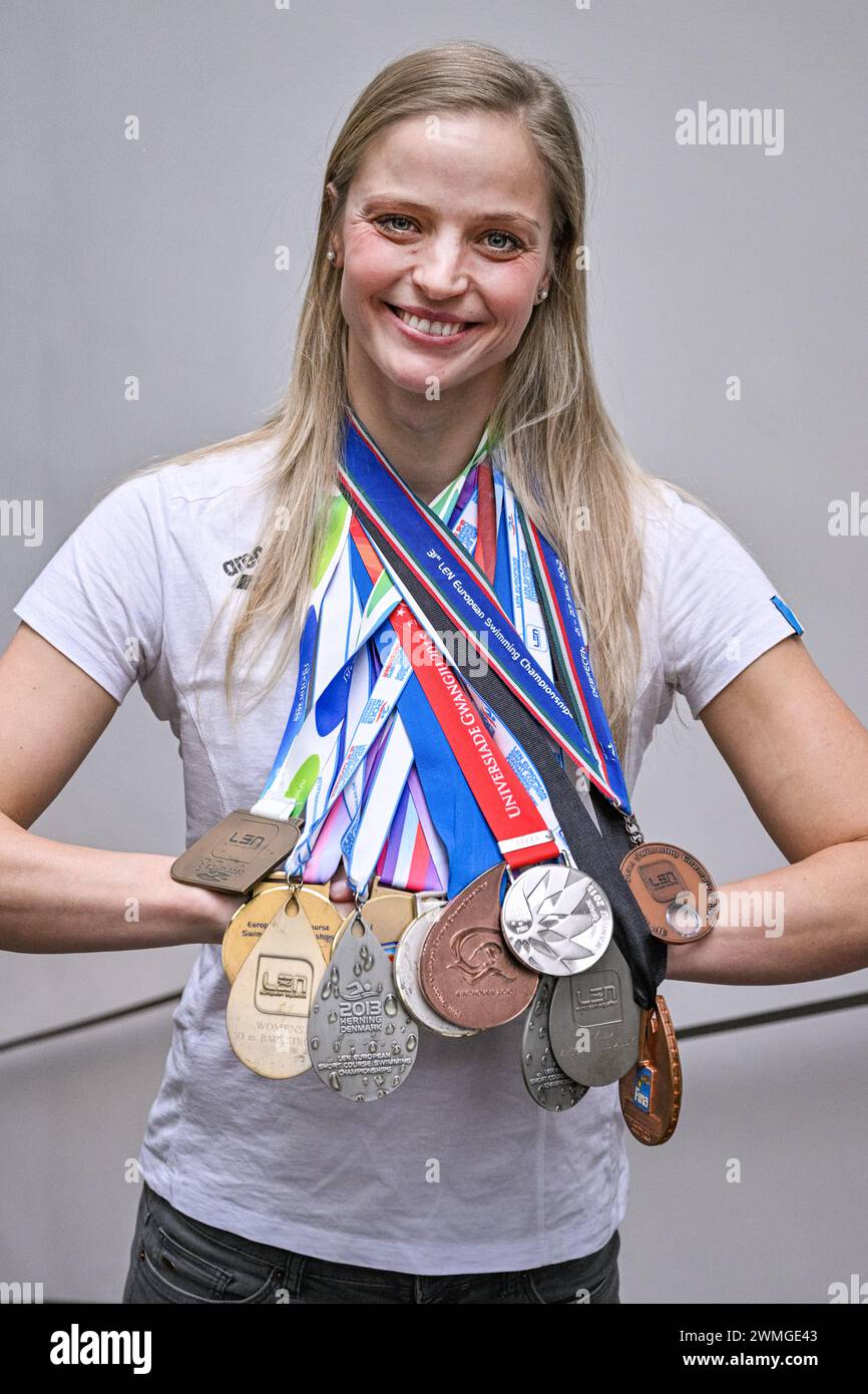 Prague, Czech Republic. 26th Feb, 2024. Czech swimmer Simona Kubova ...