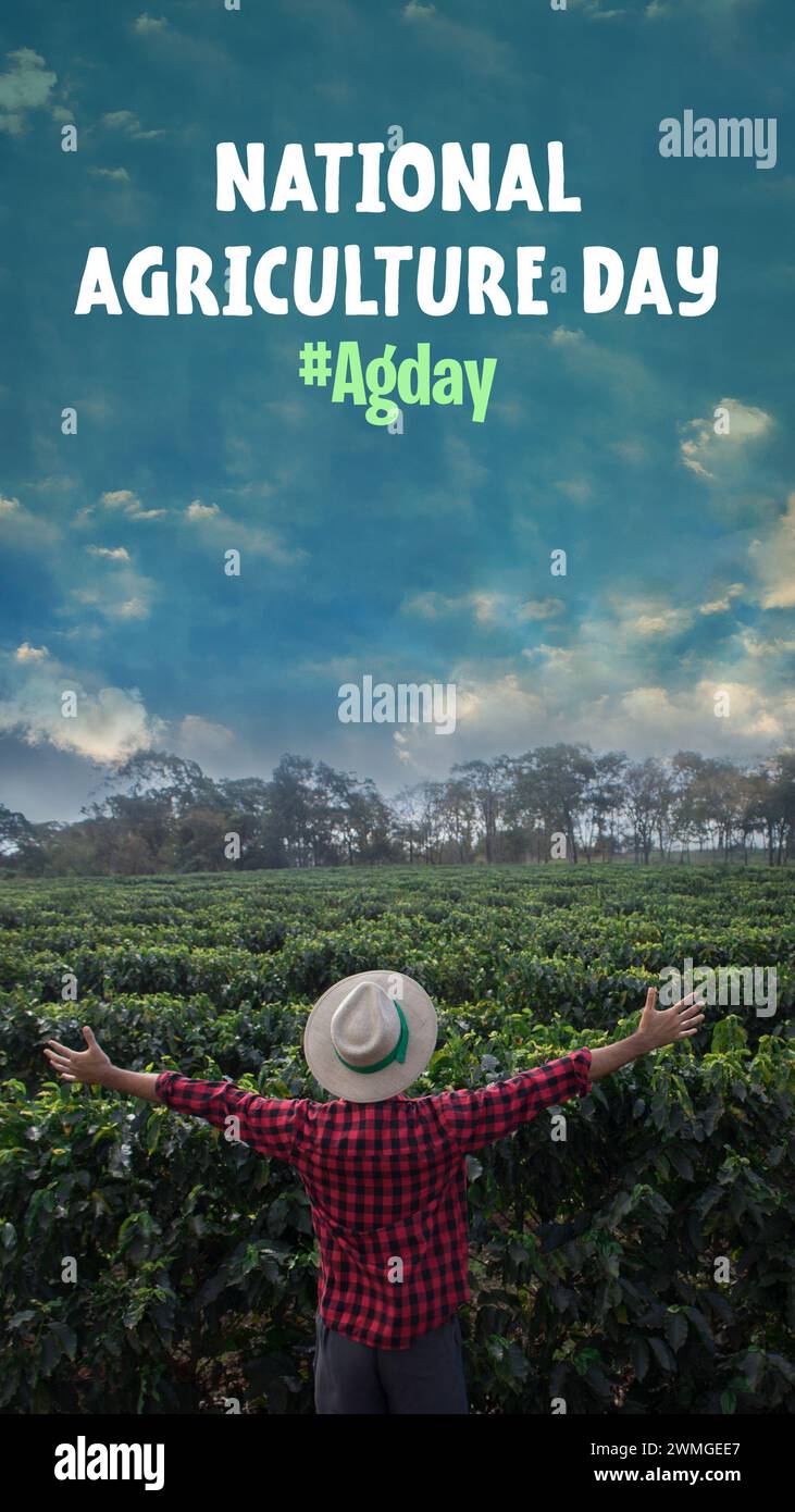 National Agriculture Day Template for Social Media - Farmer Working on ...
