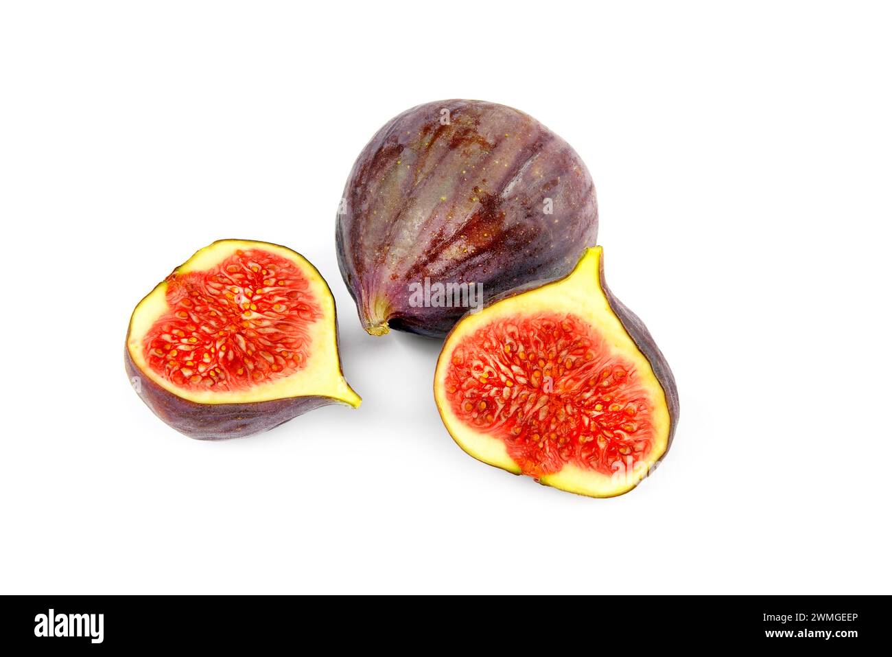 Fresh fig fruits isolated on white background. Healthy food Stock Photo ...