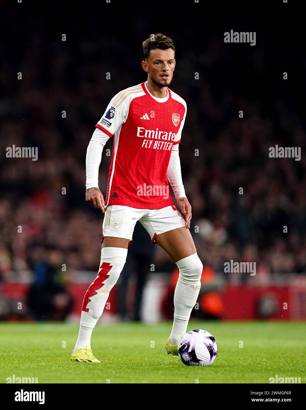 Arsenal's Ben White during the Premier League match at the Emirates ...